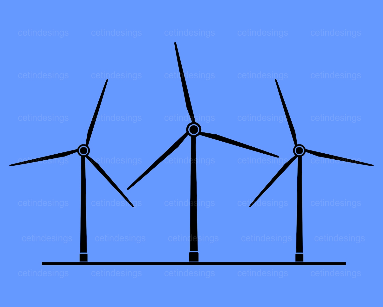 Wind Turbine Silhouette Svg Png Jpg Eps Pdf Clipart - Etsy