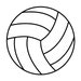 Volleyball Outline Svg, Volleyball Outline Cricut Cut File, Volleyball ...