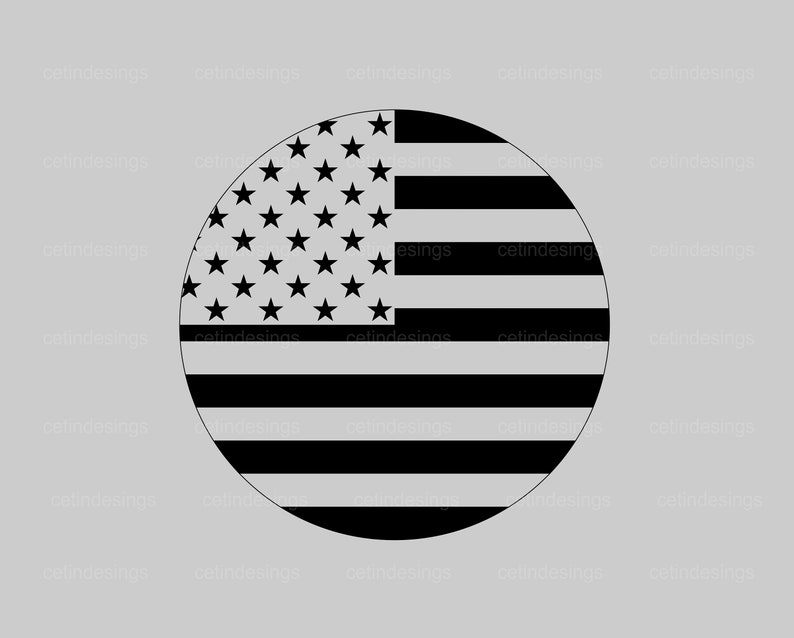 Circle American Flag Svg and Png - Circle American Flag Layered Cut ...