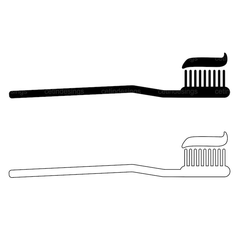 Toothbrush Svg - Etsy