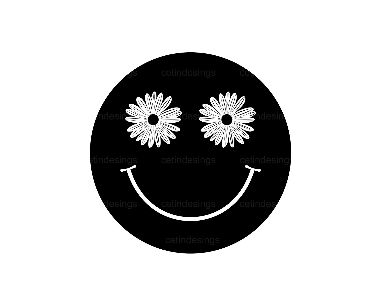Smiley Daisy SVG PNG CLIPART Jpg Eps Smiley Daisy Face Digital - Etsy
