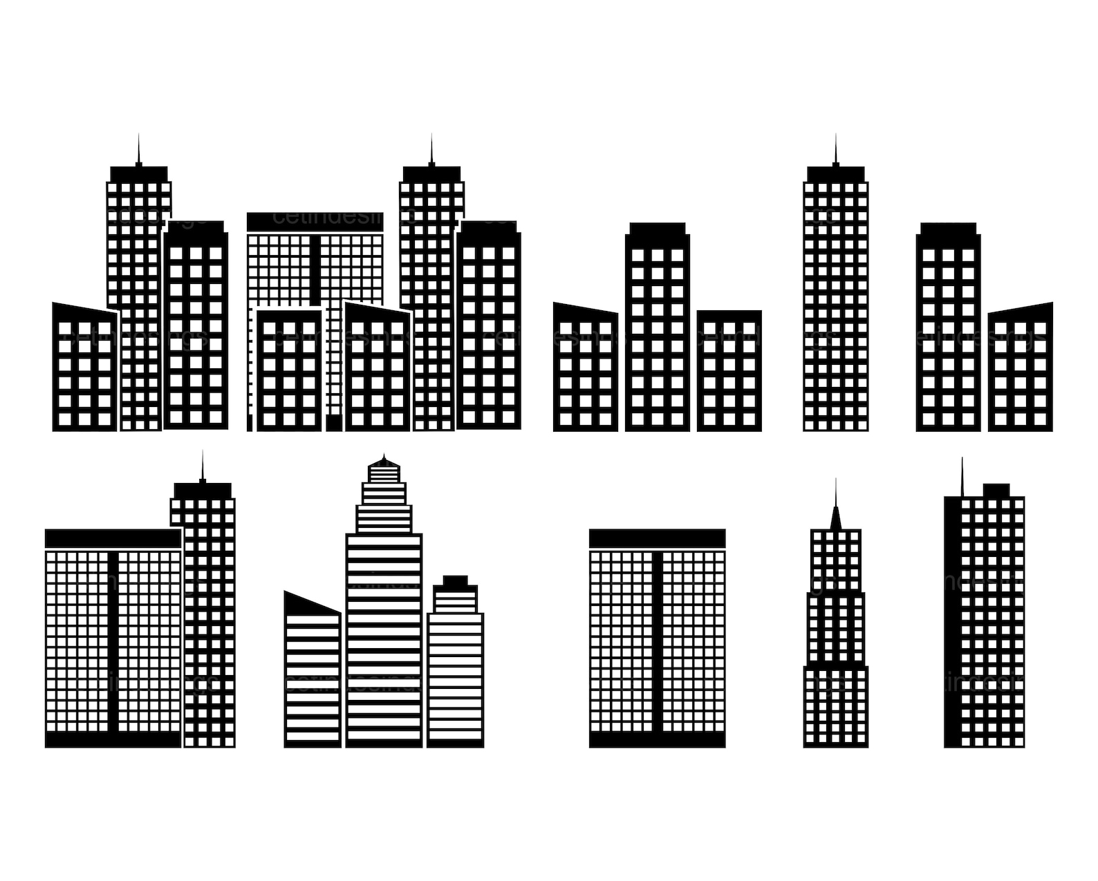 Skyscraper Icon Buildings Svg Skyscraper Svg Skyscraper - Etsy