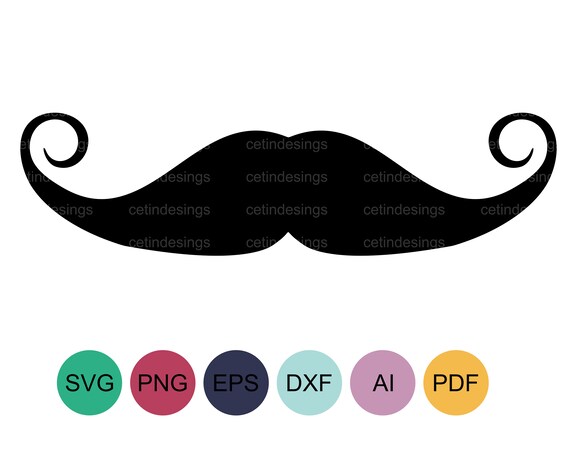 Mustache SVG File Digital Download Cut File Cricut Instant | Etsy