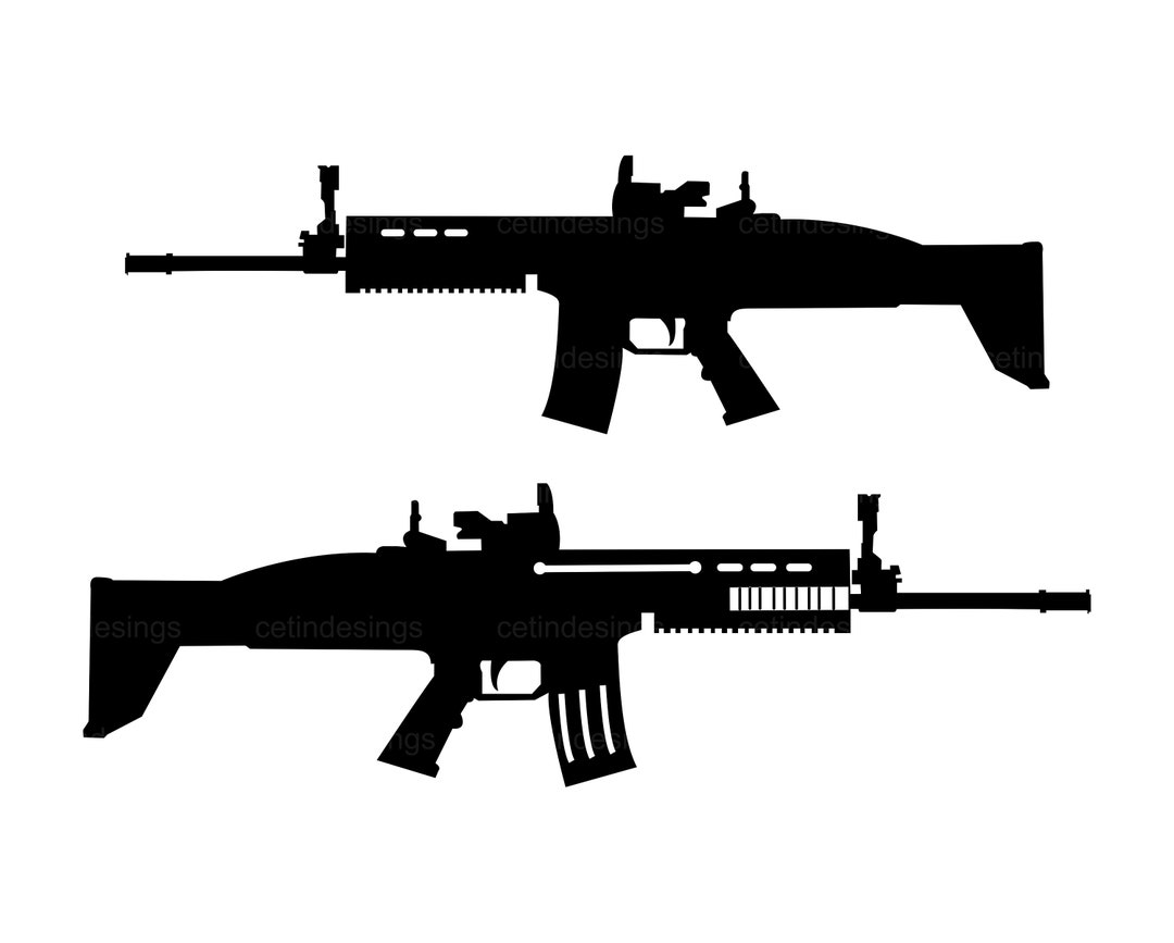 SCAR-L Rifle Svg - SCAR-L SVG - Gun Vector - Assault Rifle Svg - Scar-l ...