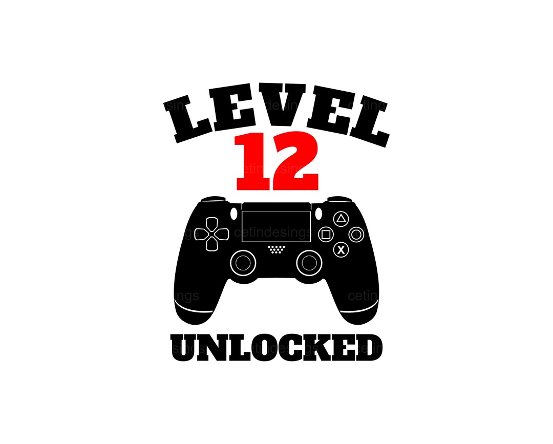 12th Birthday SVG, Level 12 Unlocked PNG, Birthday Svg, 12th Birthday ...