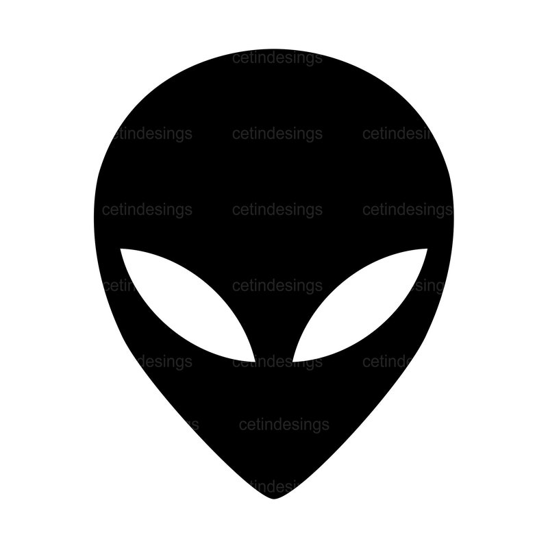 Alien Head Svg - Etsy