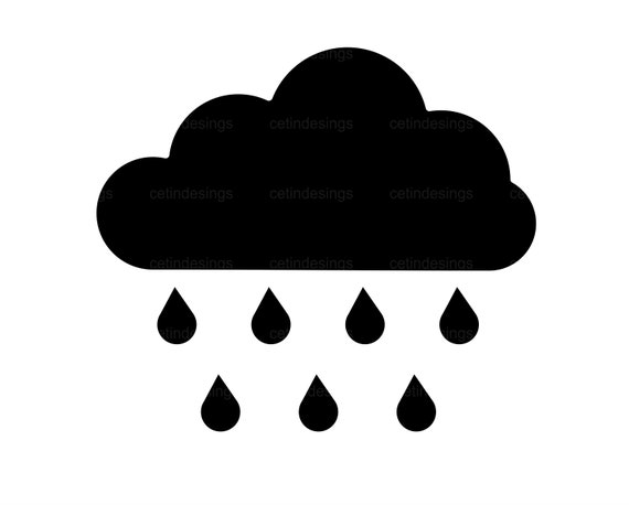 Cloud and Rain Icon Svgvector Png Jpg Eps Pdf Clipart - Etsy