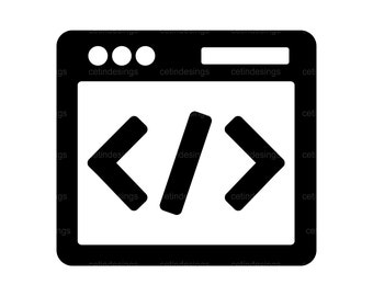 Code Icon Clipart - Etsy UK