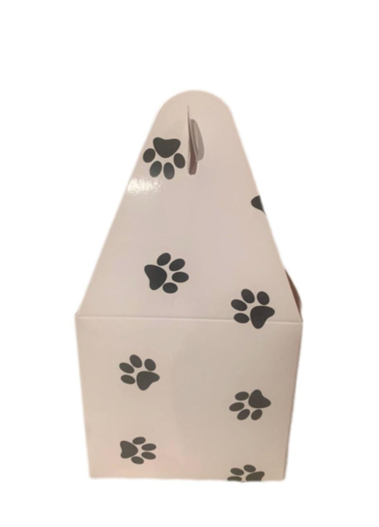 12 Pieces Paw Print Box Paw Print Box Dog Party Favors Paw Print Paper ...