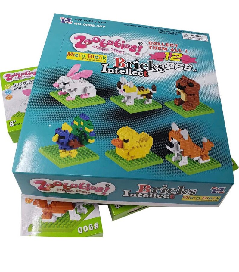 Mini Brick Building Blocks, Zoo Animals/for Birthday Party Favors Candy ...