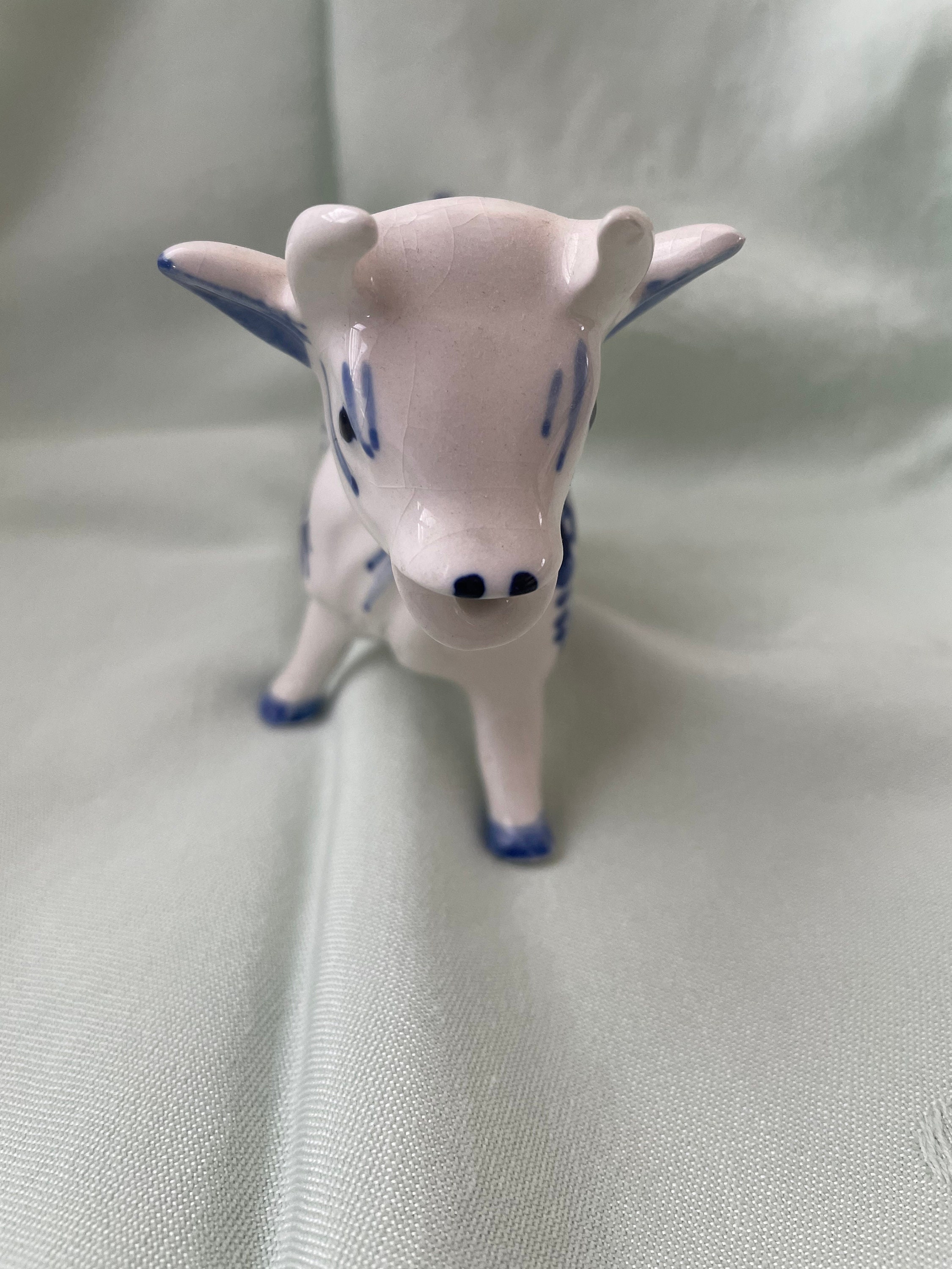 Vintage Delft Blue and White Ceramic Cow Creamer - Etsy