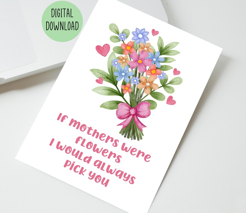 PRINTABLE Hilarious Mother's Day Card for Mom, If Mothers Were Flowers ...