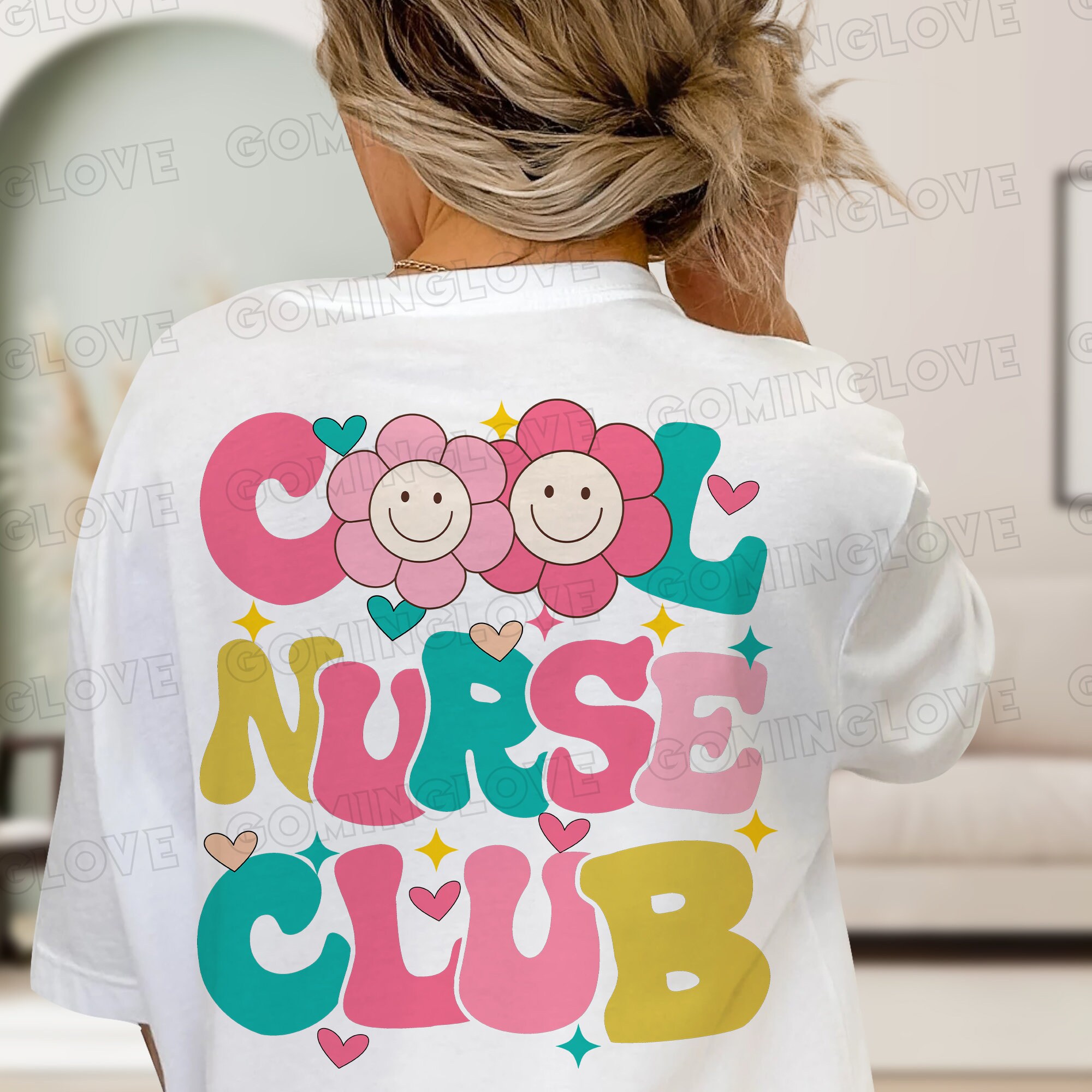 Cool Nurse Club Png, Nurse Sublimation Design Png, Retro Floral Nurse ...