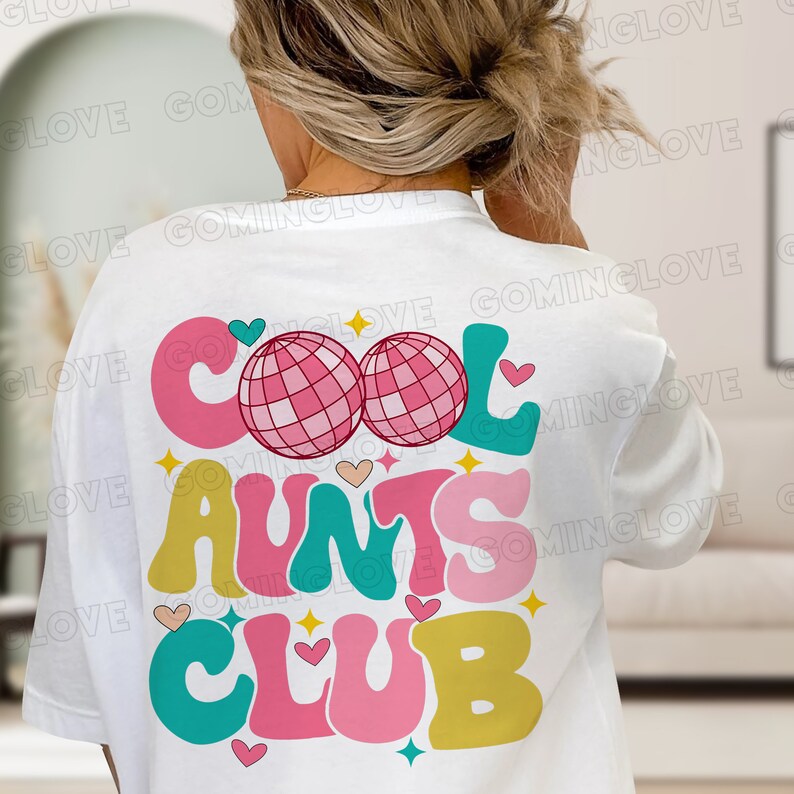 Cool Aunts Club Png, Cool Auntie Club Png, Retro Floral Auntie, New ...