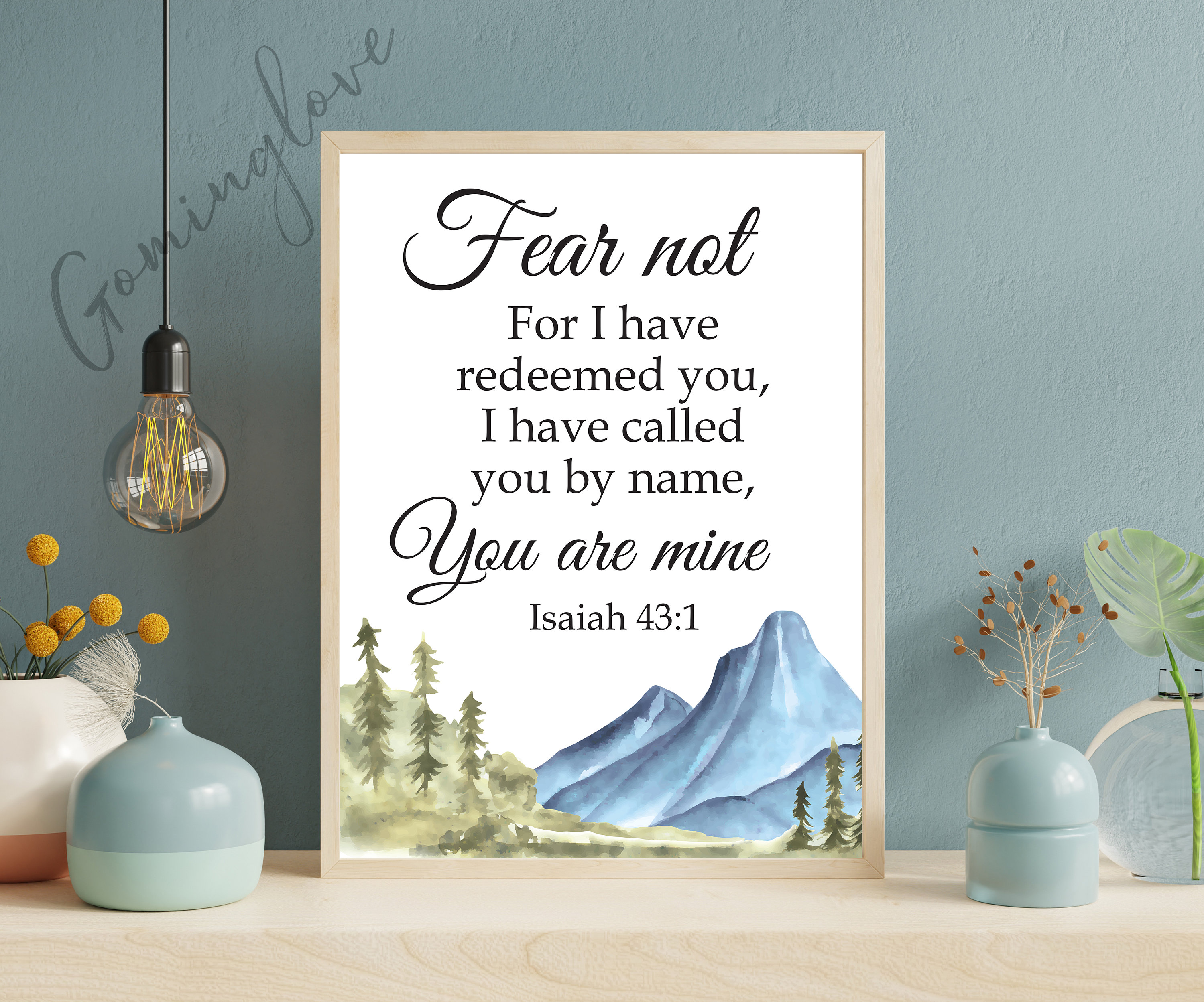 Bible Verse Isaiah 43:1, Fear Not, for I Have Redeemed You, Scripture ...