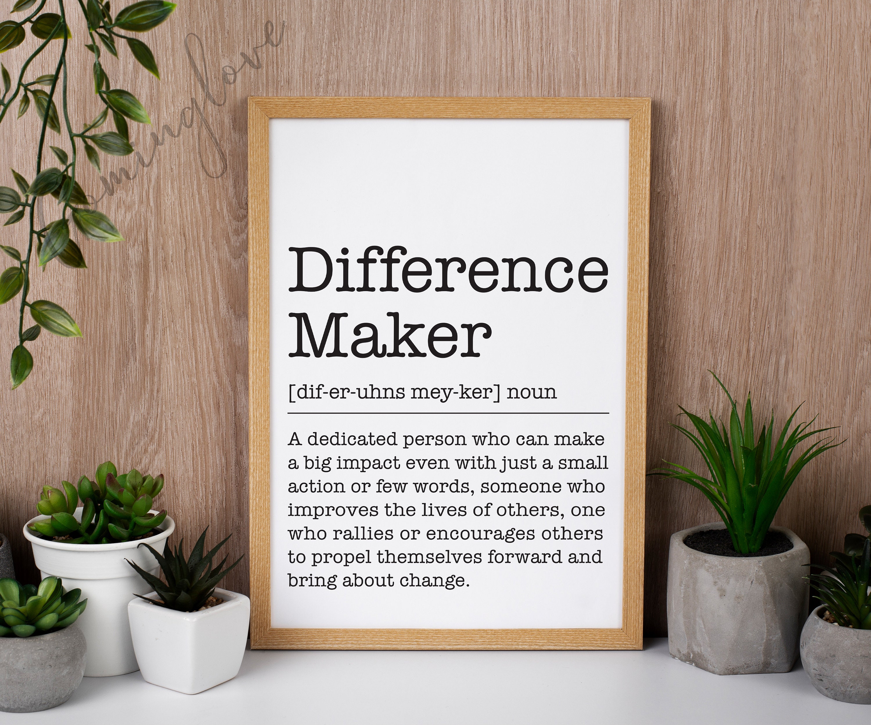 Difference Maker Definition Printable, Retirement Gift, Teacher Present ...