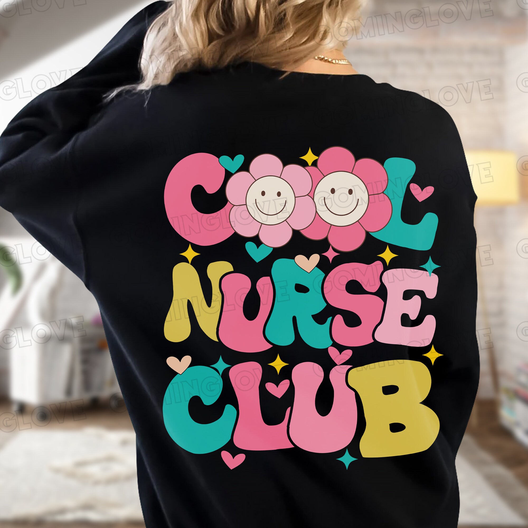 Cool Nurse Club Png, Nurse Sublimation Design Png, Retro Floral Nurse ...