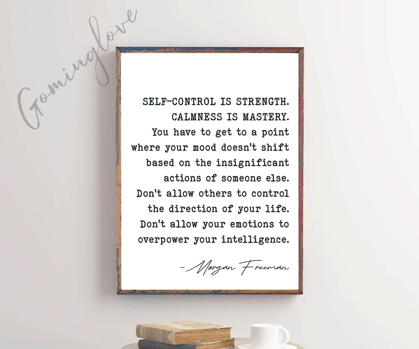 Self-control is Strength Calmness is Mastery Minimalist Wall - Etsy