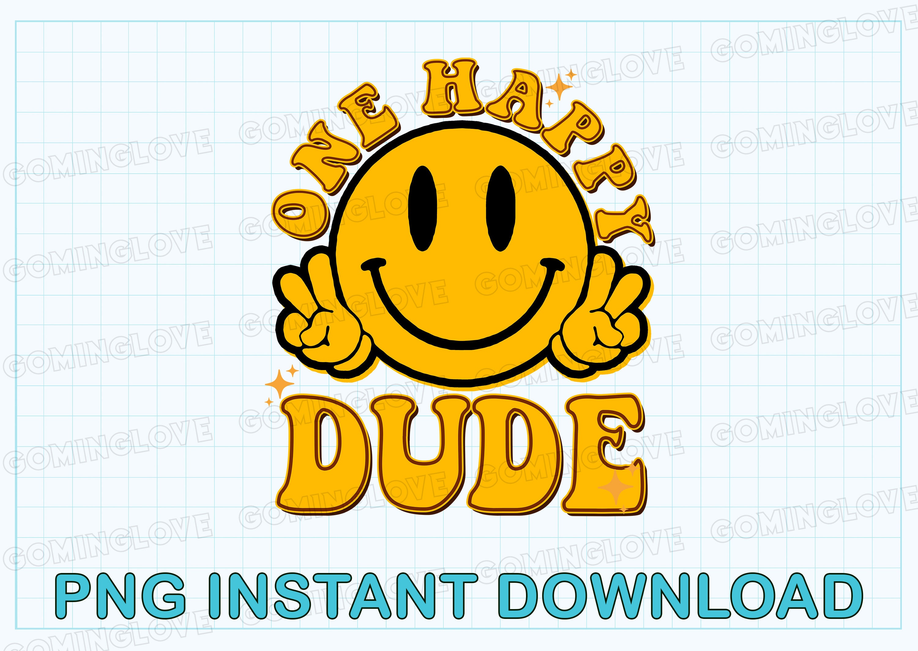 One Happy Dude Matching Birthday PNG, First Birthday Smiley, One Happy ...