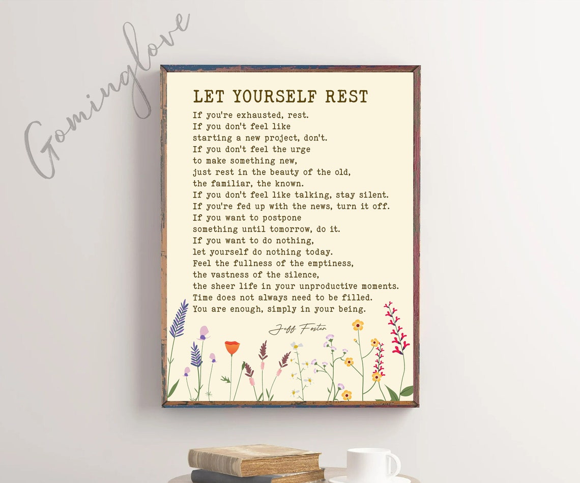 Jeff Foster Poem Print: Wildflower Art, Farmhouse Decor (digital ...