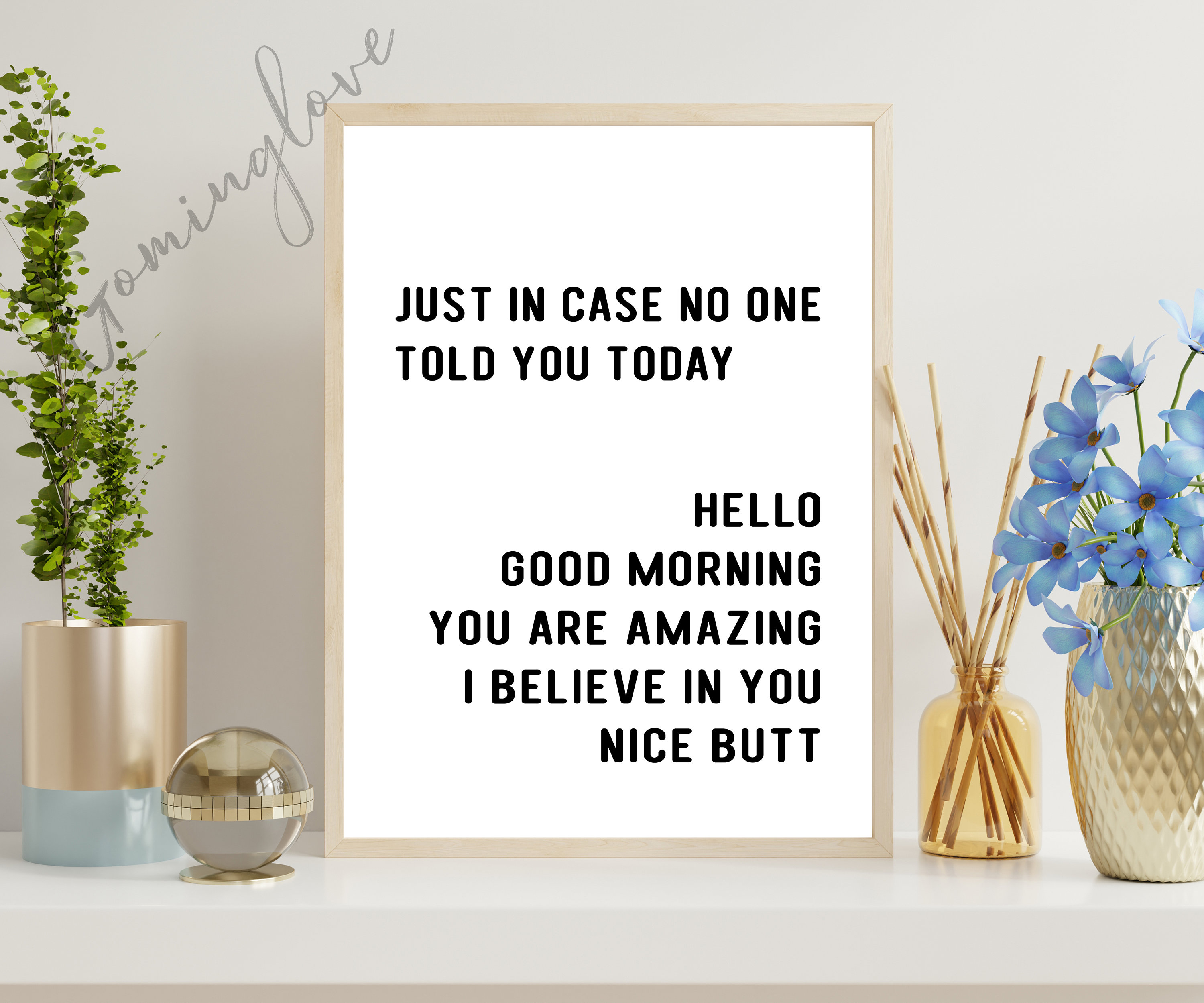 Just in Case No One Told You Today Print, Minimalist Print, Typography ... Just in Case No One Told You Today Print, Minimalist Print, Typography ...