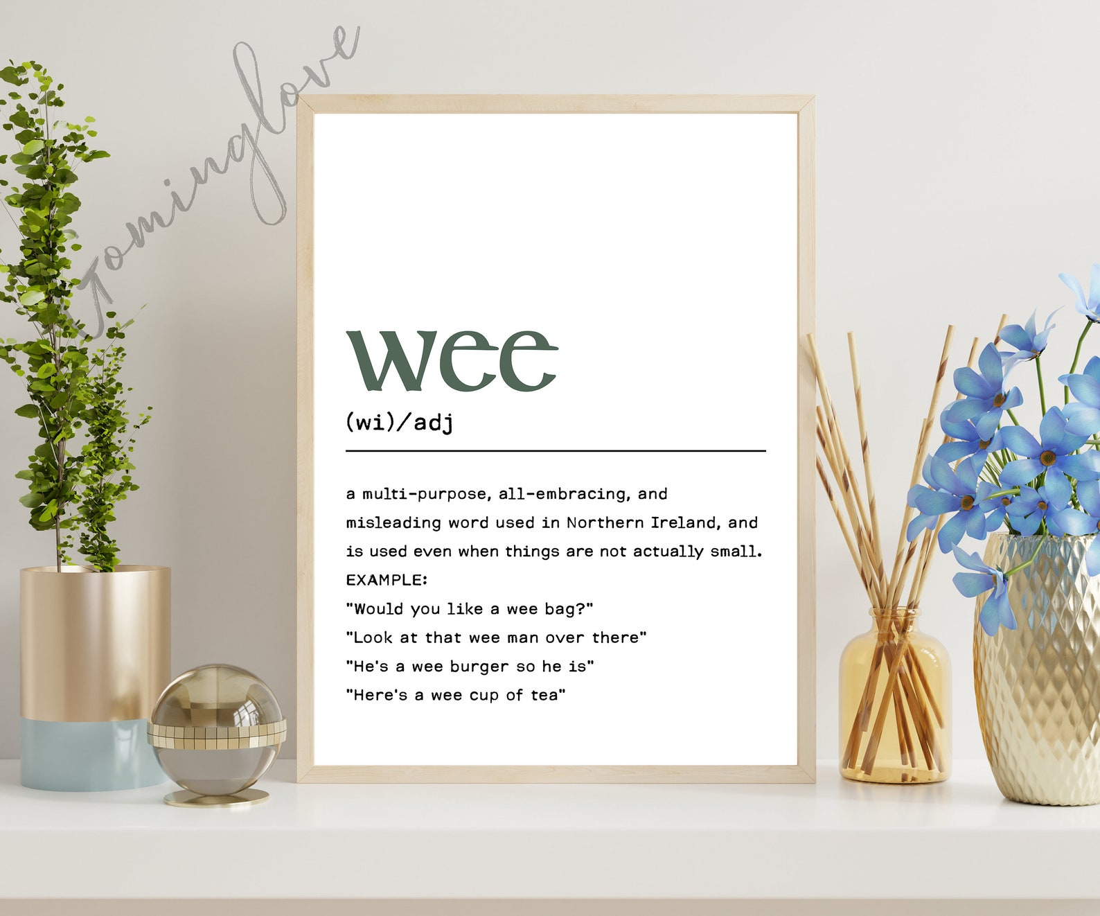 Wee Definition Print, Irish Home Decor, Funny St Patrick's Day Decor ...