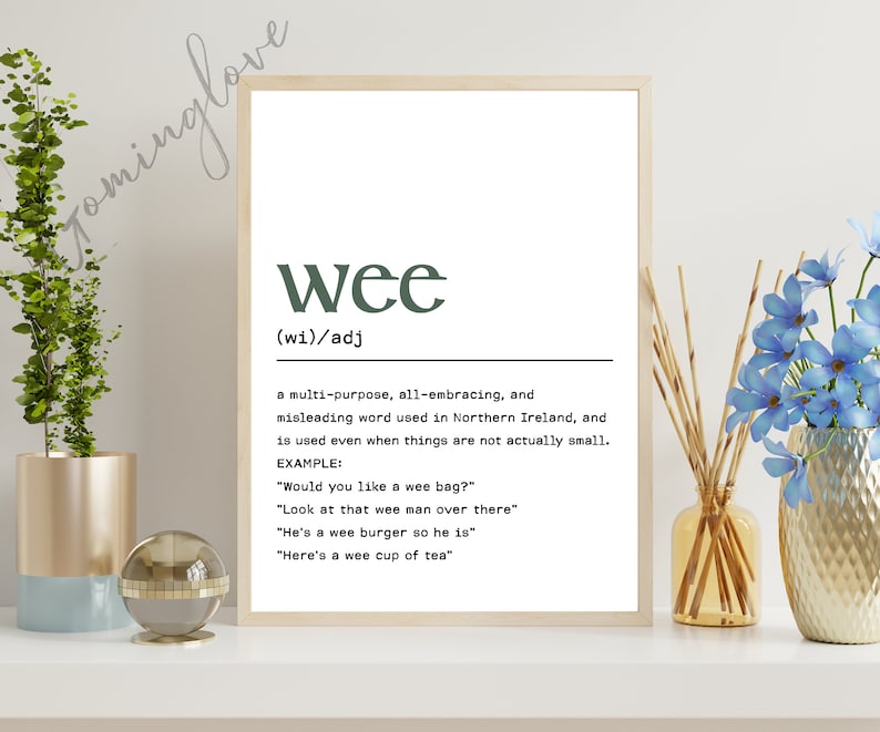 Wee Definition Print Irish Home Decor Funny St Patrick's - Etsy