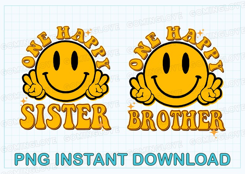 One Happy Dude Matching Birthday PNG, First Birthday Smiley, One Happy ...