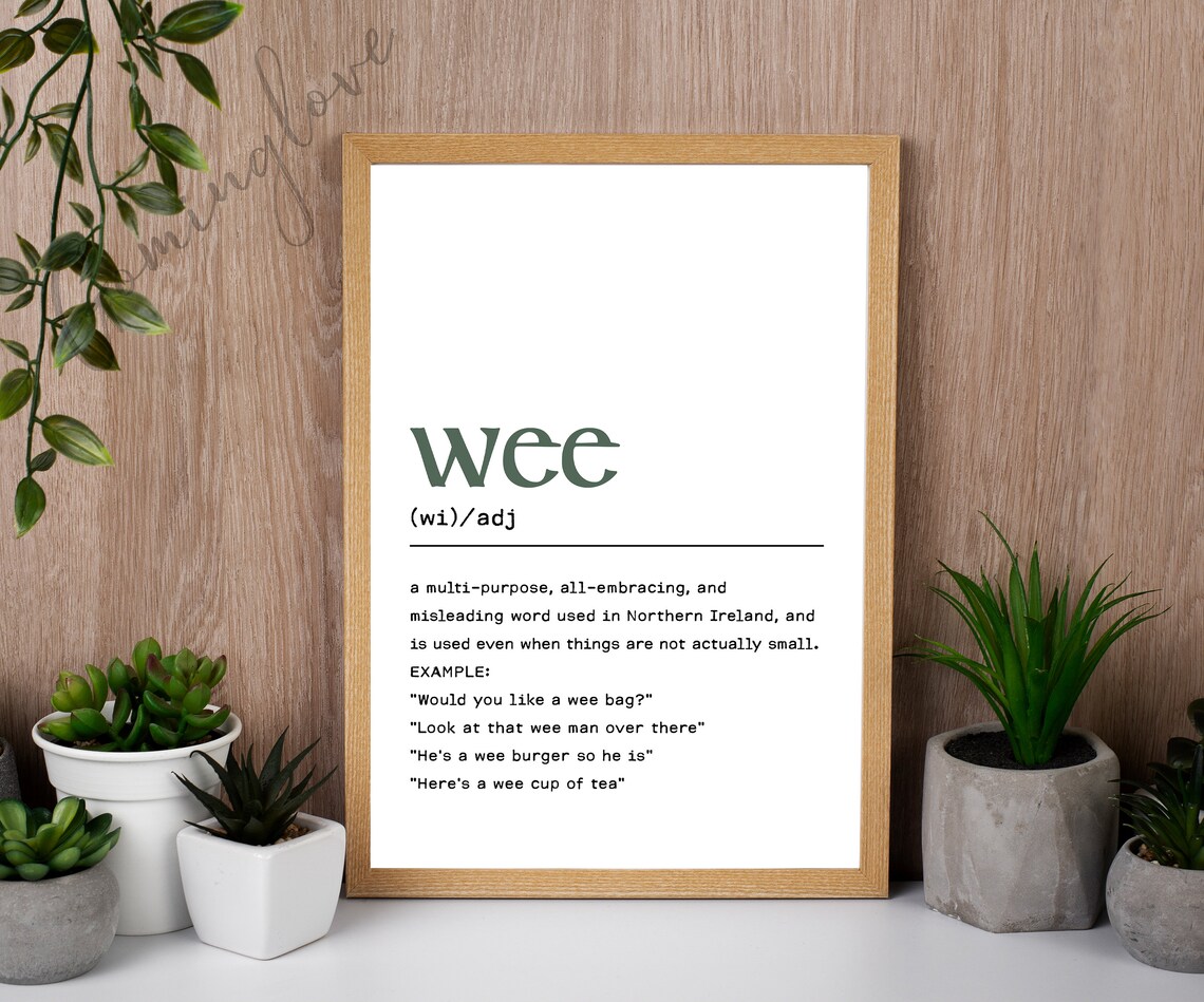 Wee Definition Print: Funny Irish Home Decor (digital Download) - Etsy