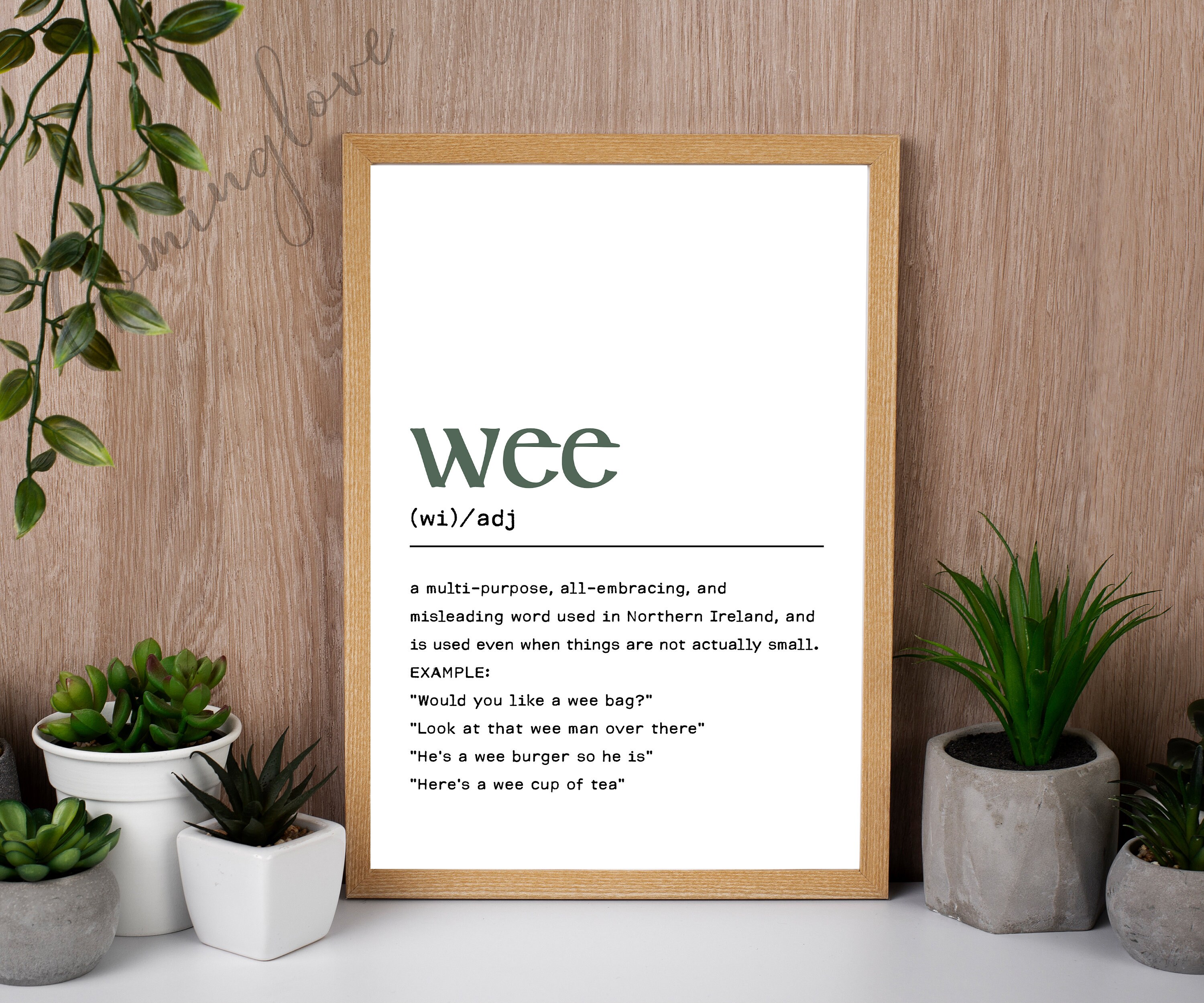 Wee Definition Print, Irish Home Decor, Funny St Patrick's Day Decor ...