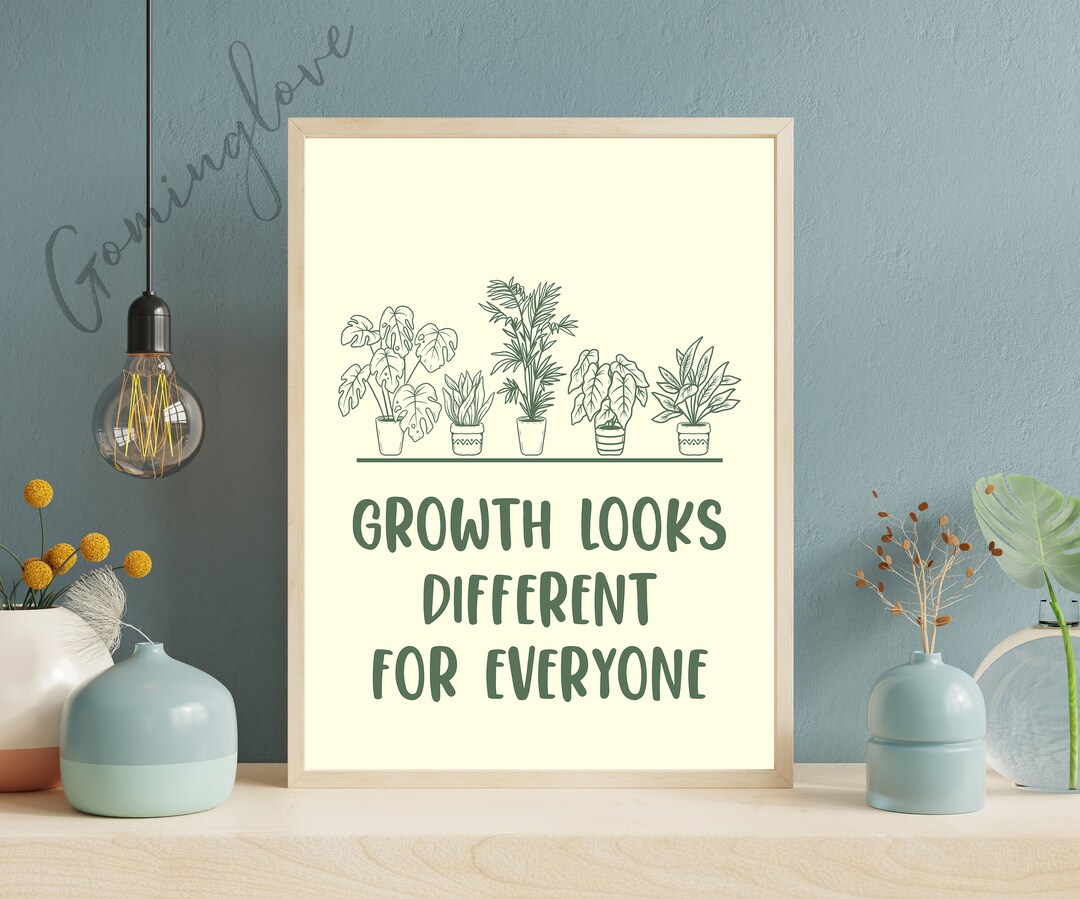 Growth Counseling Poster: Motivational Plant Art (digital Download) - Etsy