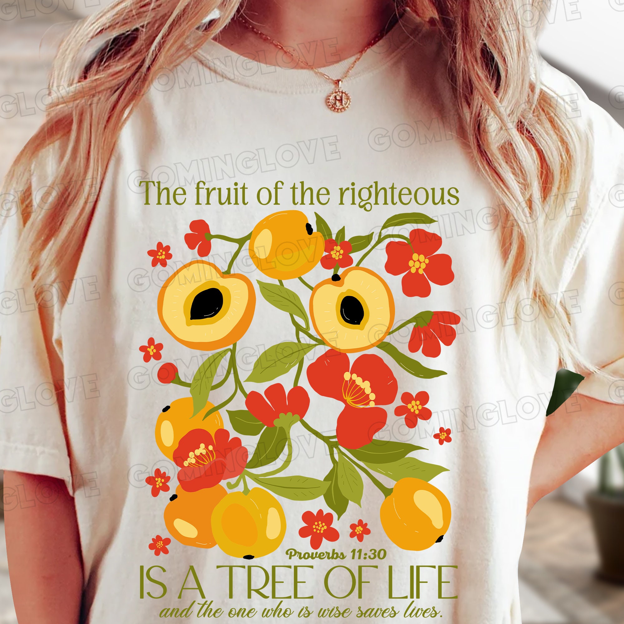 The Fruit of the Righteous is a Tree of Life, Retro Christian Tshirts ...