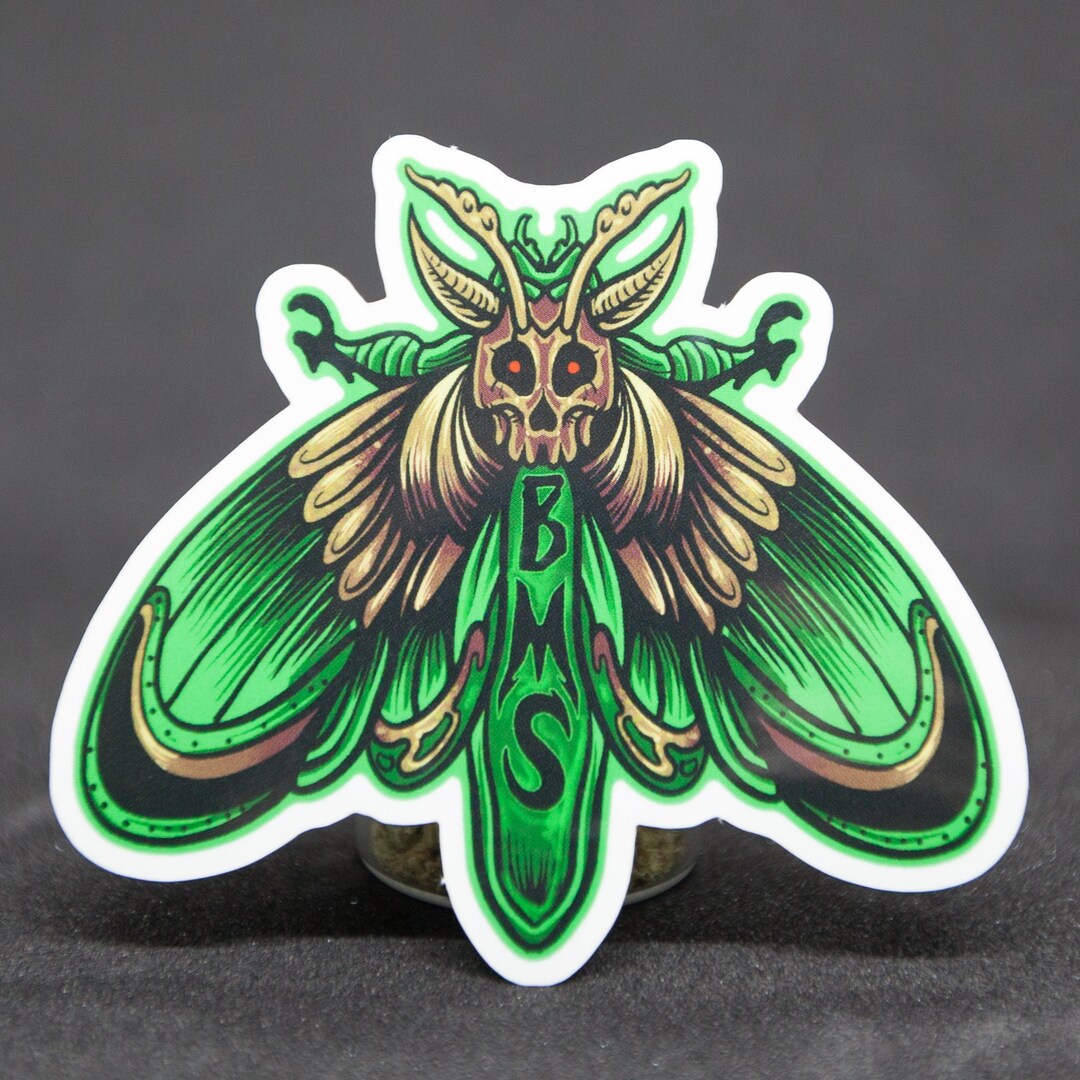 Black Magick Skate Co Green Moth Sticker! - Etsy