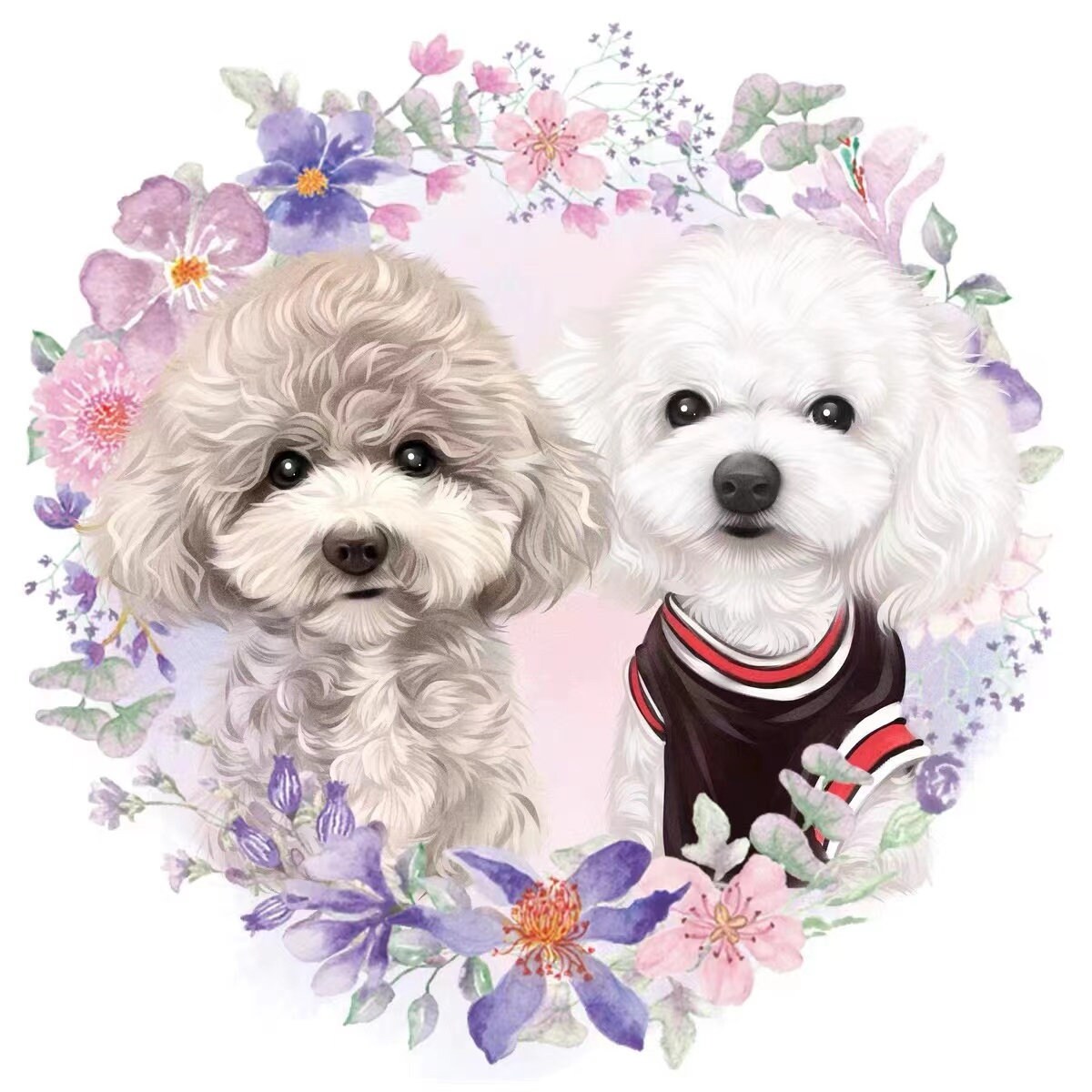Cartoon Pet Portrait, Digital Pet Portrait, Custom Pet Design, Pet ...
