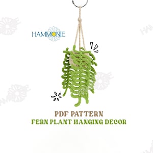 CROCHET PATTERN Fern Plant, Crochet Pattern Plant Pot Hanging, Mini ...