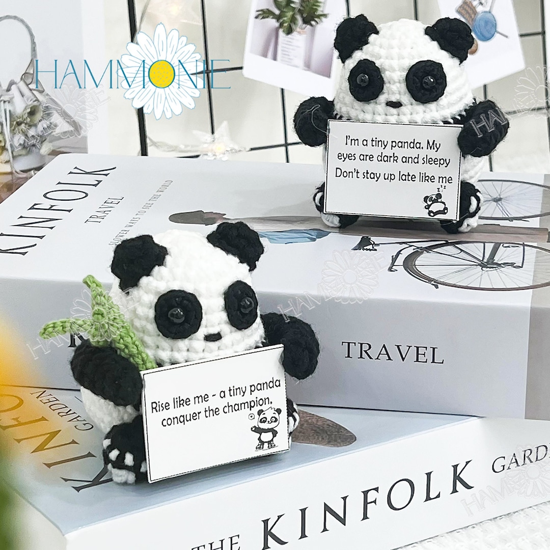 Crochet Panda Amigurumi: Positive Gift With Personalized Tag - Etsy