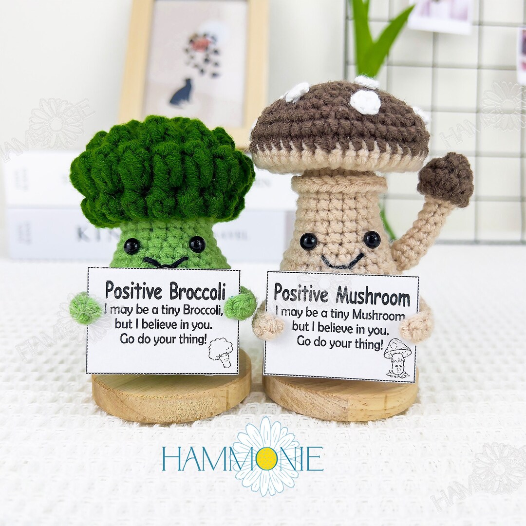 Personalized Crochet Positive Broccoli Personalized Crochet - Etsy UK