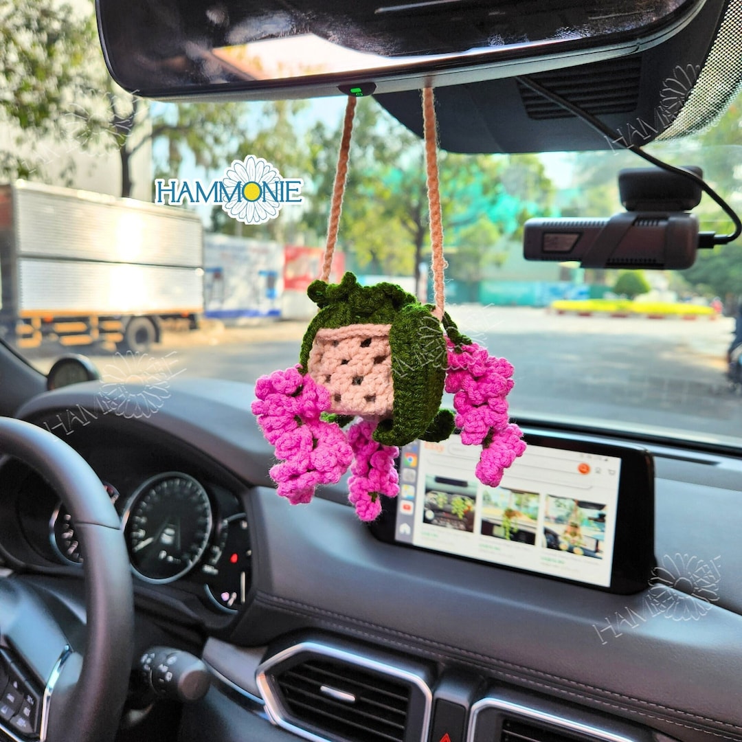 Crochet Lavender Car Hanging: Essential Oil Diffuser, Car Accessories ...