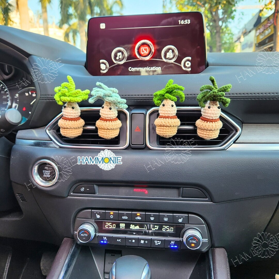 Crochet Green Onion Car Vent Clip, Cute Car Decor - Etsy