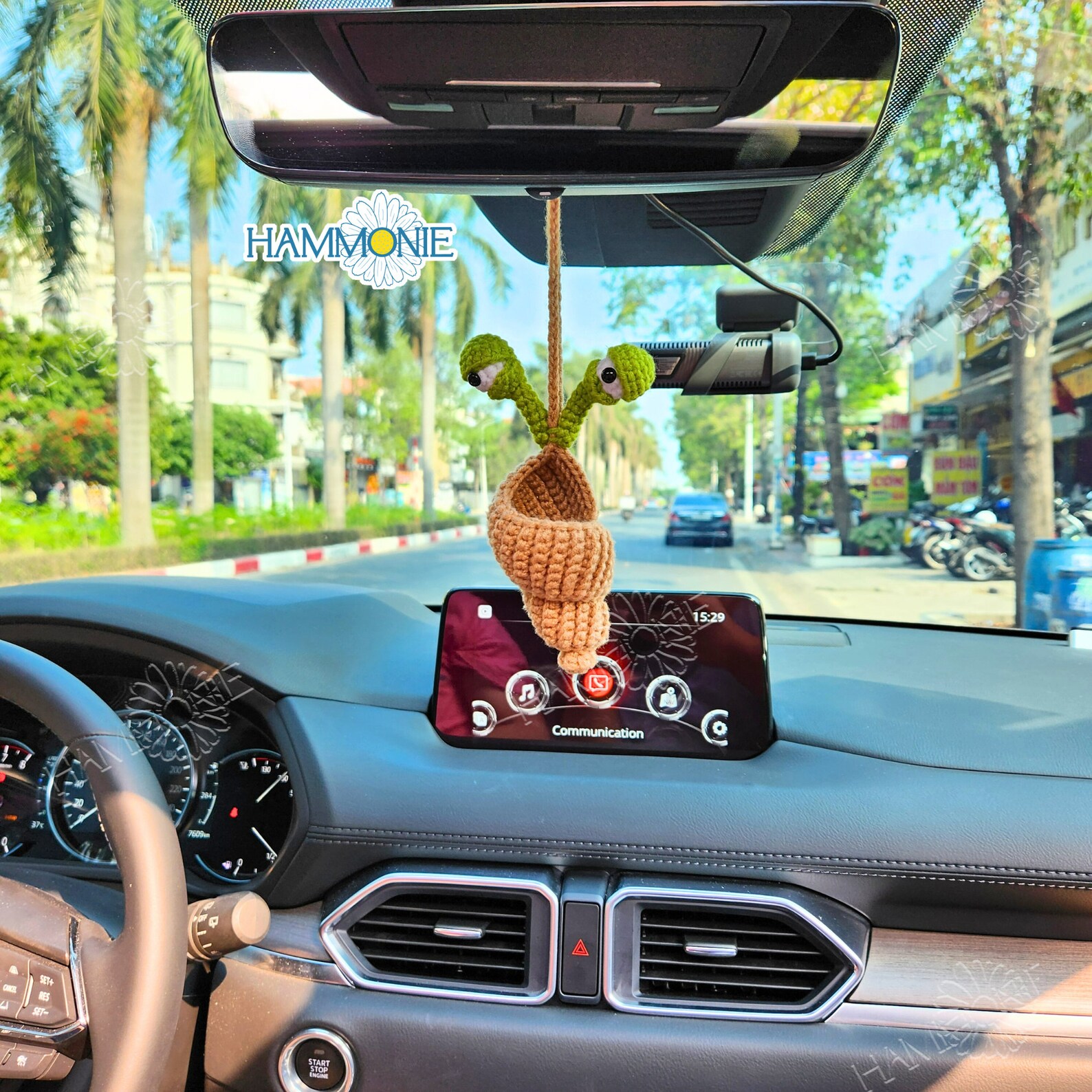 Crochet String of Pearls Plant Car Mirror Hanging: Essential Oil ...