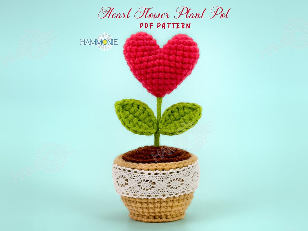 Heart Plant Crochet Pattern: Home Decor PDF for Beginners - Etsy