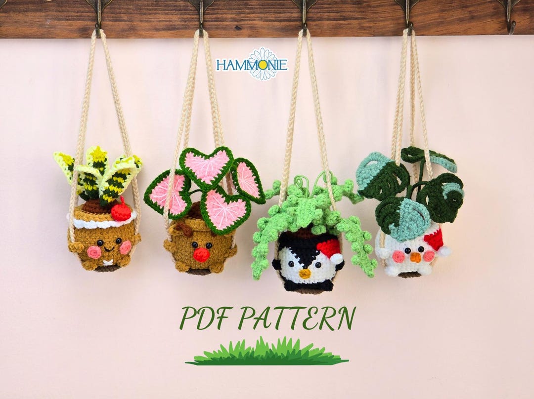 Crochet Plant Hanger Pattern: Amigurumi Succulent Set (PDF Pattern) - Etsy