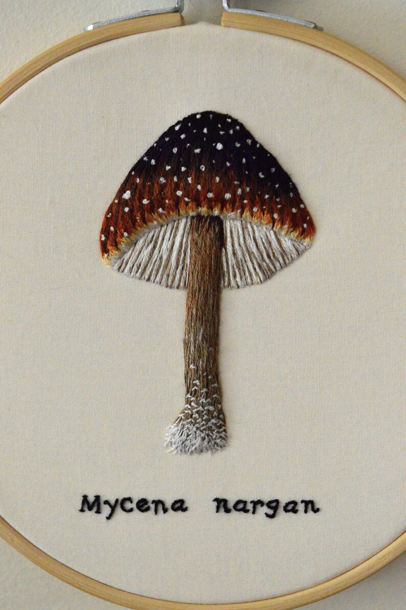 Mycena Nargan 3D Stumpwork Fungi Embroidery Pattern and How-to Guide - Etsy