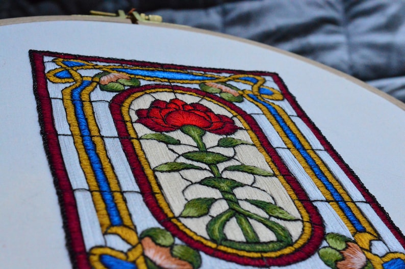 Embroiderd Stained Glass Window From Stranger Things Pattern and Guide ...