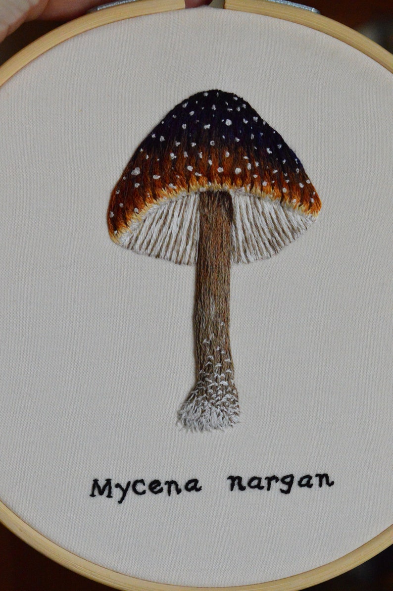Mycena Nargan 3D Stumpwork Fungi Embroidery Pattern and How-to Guide - Etsy