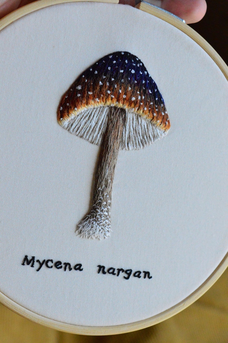 Mycena Nargan 3D Stumpwork Fungi Embroidery Pattern and How-to Guide - Etsy