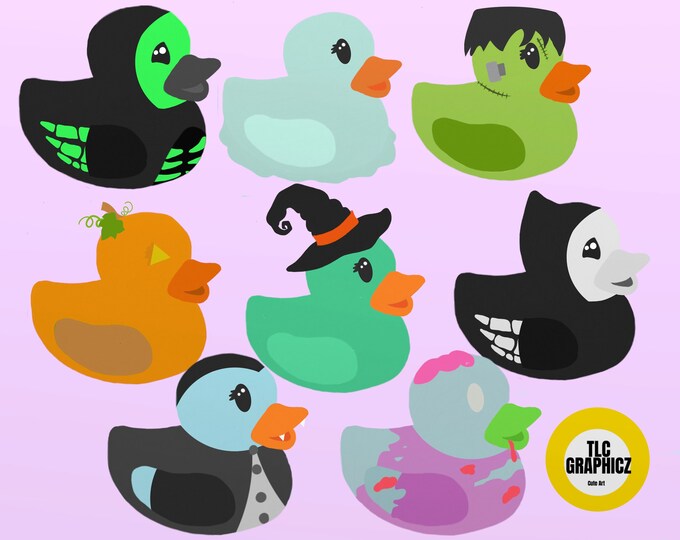 Halloween Rubber Ducks Clipart Rubber Ducks Clipart - Etsy