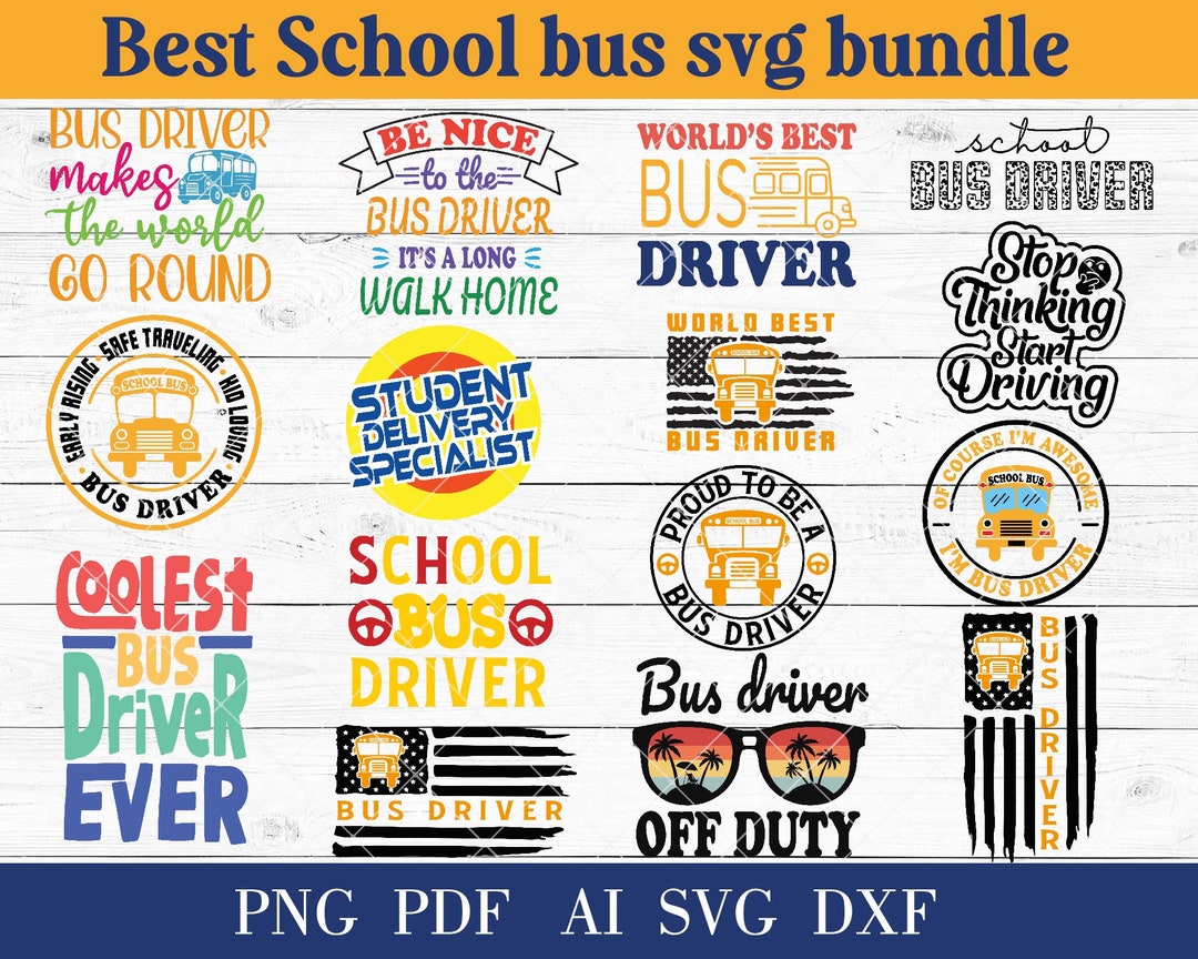 School Bus Driver Appreciation Gift, Best School Bus, Us Flag Bus ...
