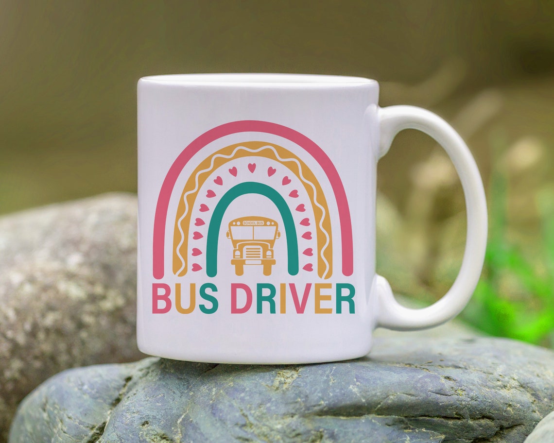 US School Bus Driver Appreciation Gift, School Bus, Us Flag Bus Driver ...