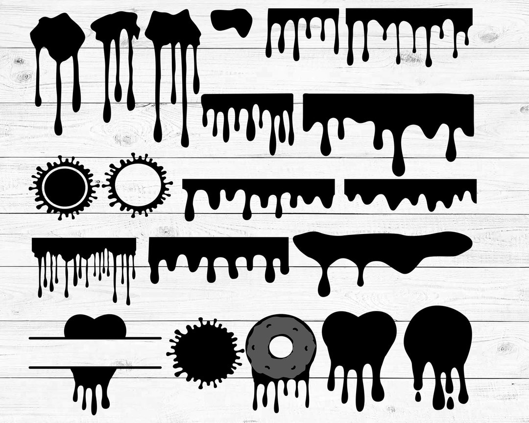 Dripping Border Svg Bundle, Bloody Dripping Border Bundle, Dripping ...